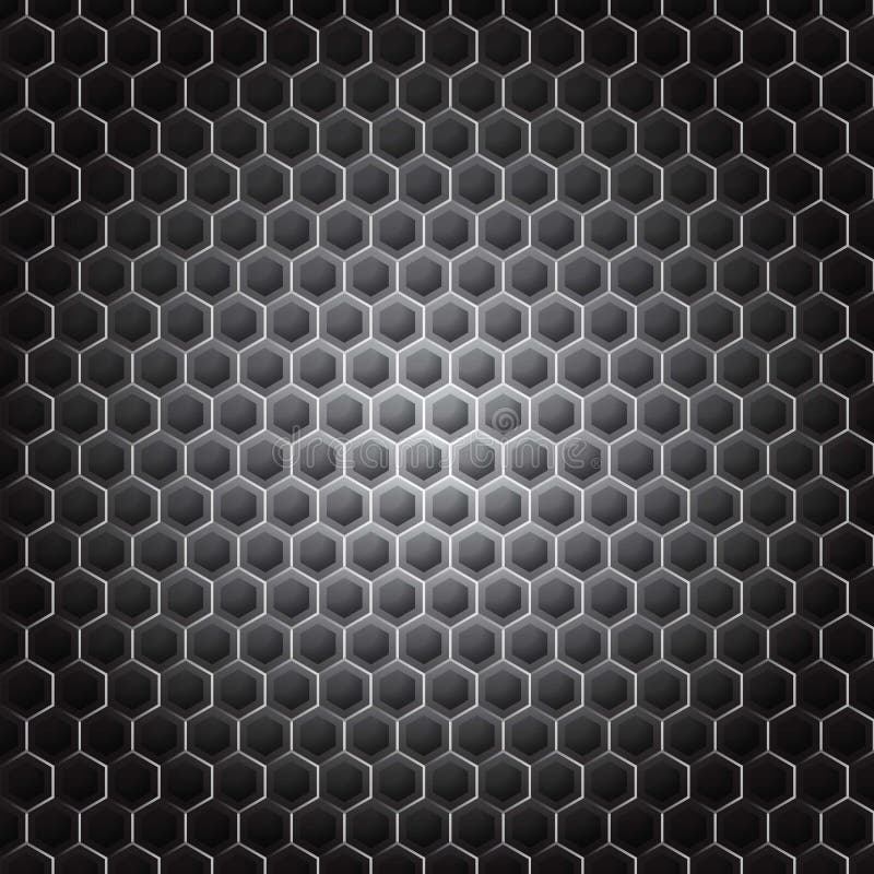 Realistic Hexagonal Grid Background. Stock Illustration - Illustration ...