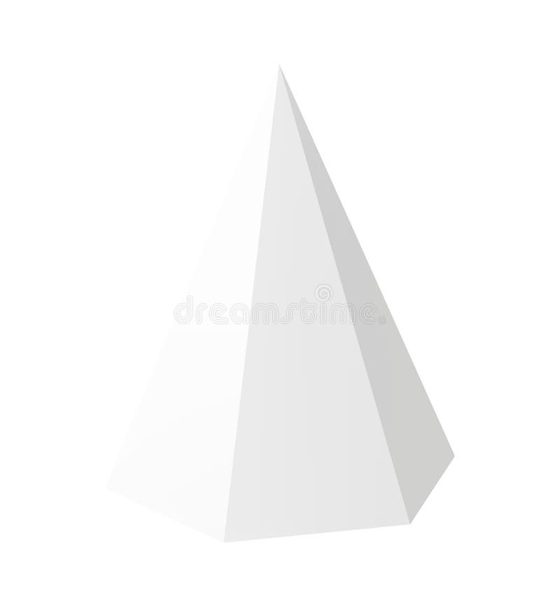 Realistic Hexagonal Pyramid Stock Vector - Illustration of education ...