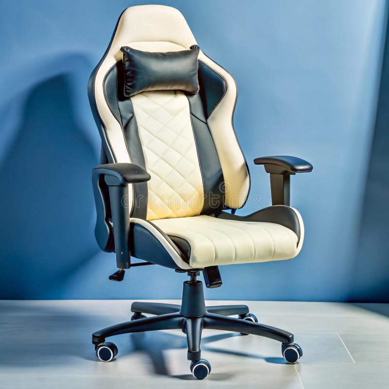 Realistic High-Back Ergonomic Gaming Chair Design Stock Illustration ...