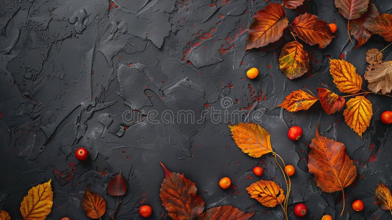 Realistic High Quality Autumn Concept Photo with Extensive Copy Space ...