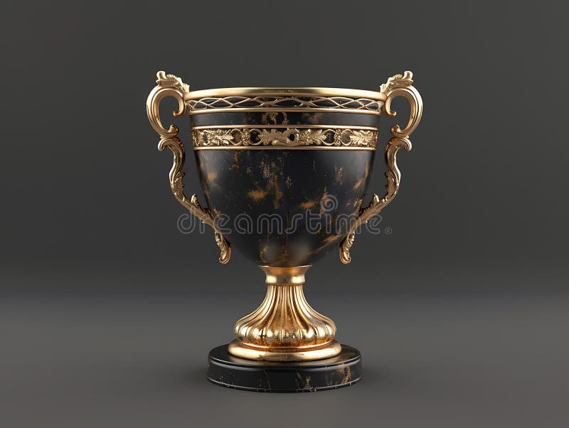 Realistic High Resolution Golden Trophy for Winner Stock Illustration ...