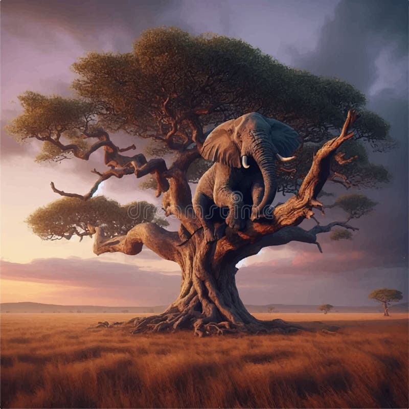 A Realistic, High-resolution Image of a Large, Lonely Elephant ...