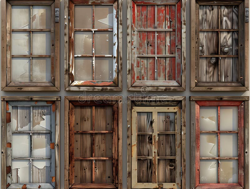 Realistic High Resolution Image of an Old Wooden Window Stock ...