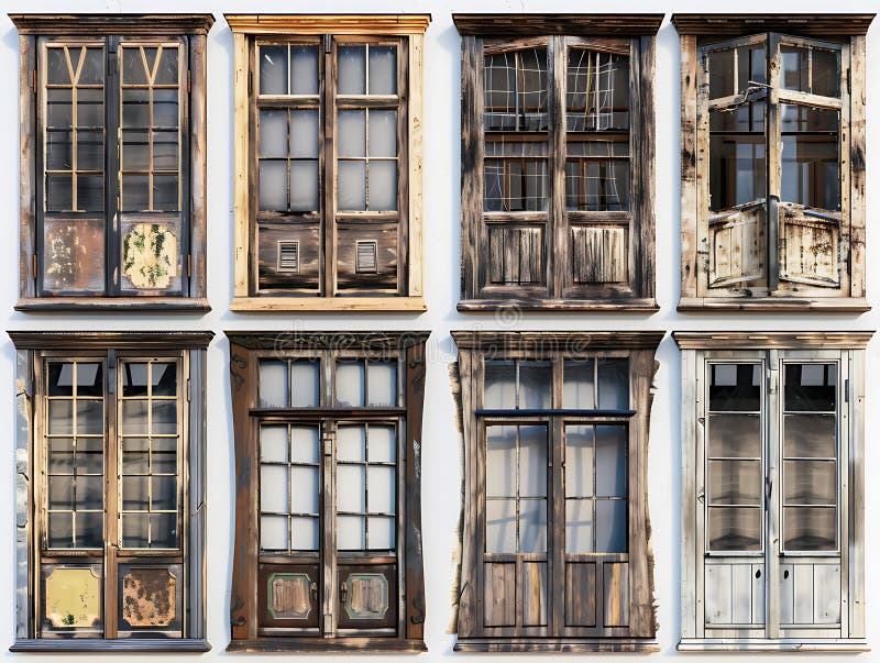 Realistic High Resolution Image of an Old Wooden Window Stock ...
