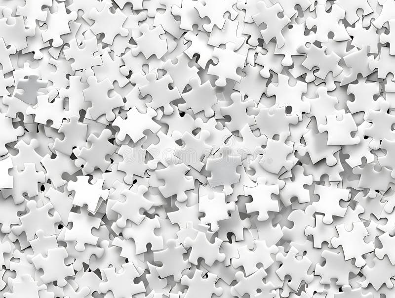 Realistic High Resolution White Puzzle Pieces Stock Illustration ...