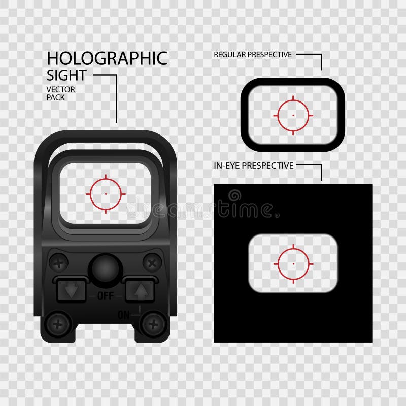 Realistic Holographic Sight Scope with Measurement Marks Collection ...