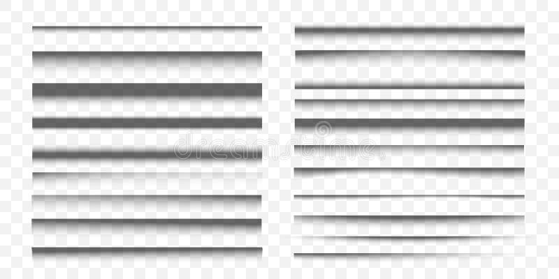 Realistic Horizontal Drop Shadows Collection for Banners, Headers, and ...