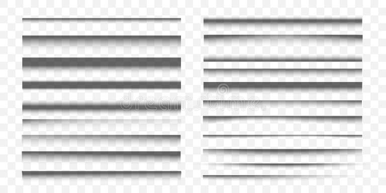 Realistic Horizontal Drop Shadows Collection for Banners, Headers, and ...