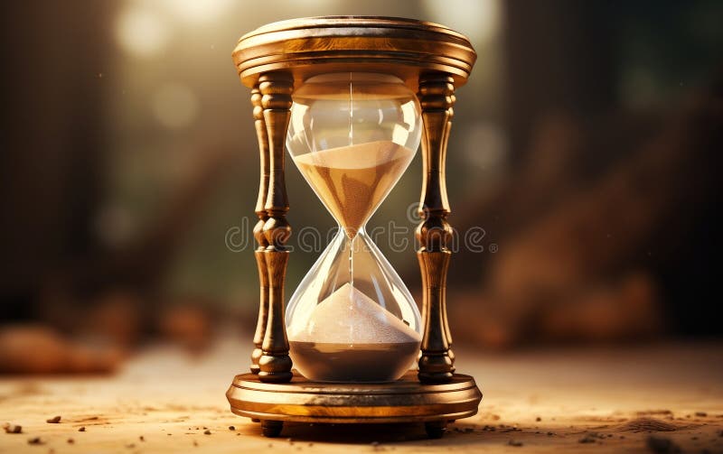 Realistic Hourglass Antique Timer with Sand Inside Generative AI Stock ...