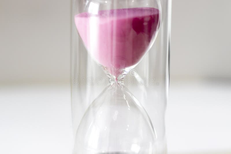 Realistic Hourglass with Pink Sand Stock Image - Image of employment ...