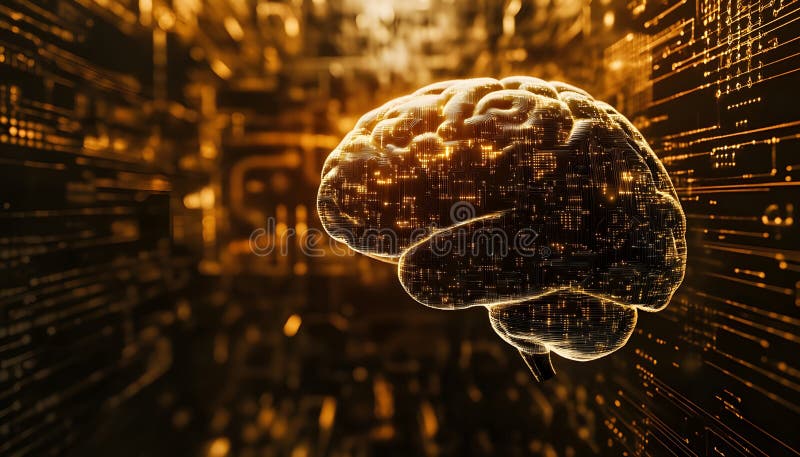 Realistic Human Brain Partially Merging with Circuit Board and AI ...