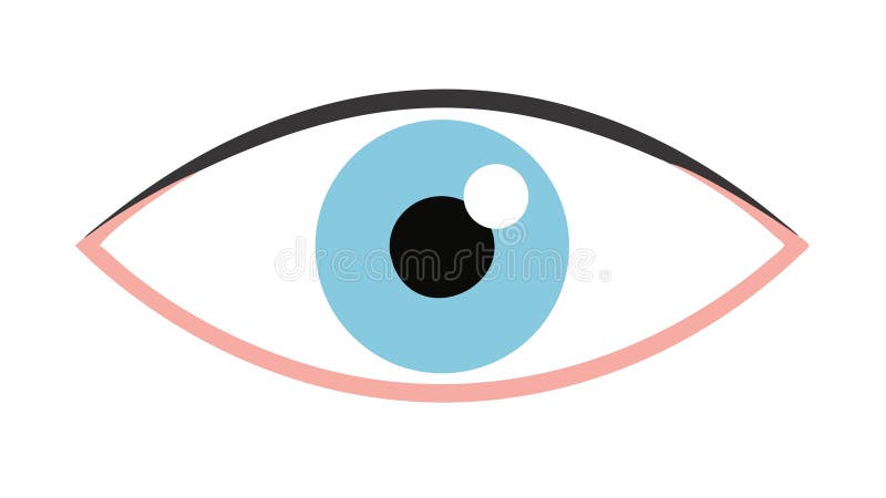 Realistic Human Eye Blue Iris, Vision and Sight, Vector Design ...