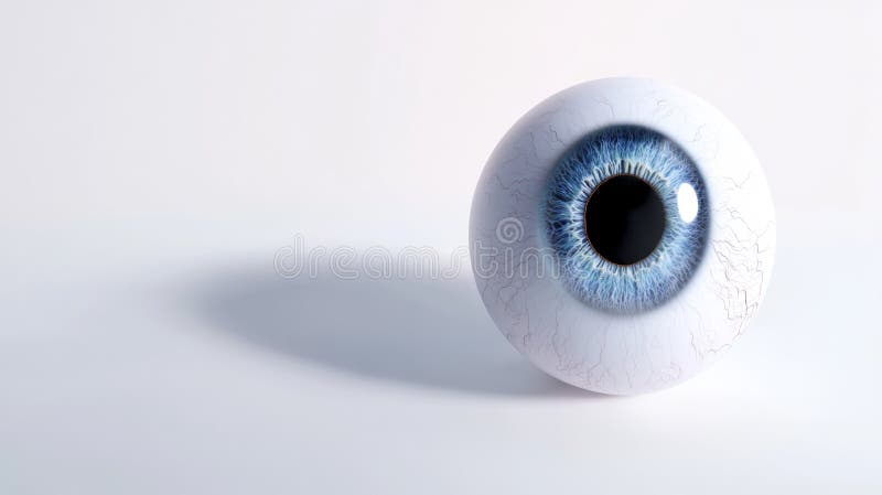 Realistic Human Eye Model Showcasing Intricate Details of the Iris and ...