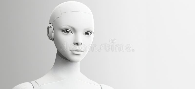 Realistic Humanoid Robot Head with Smooth Features and Neutral ...
