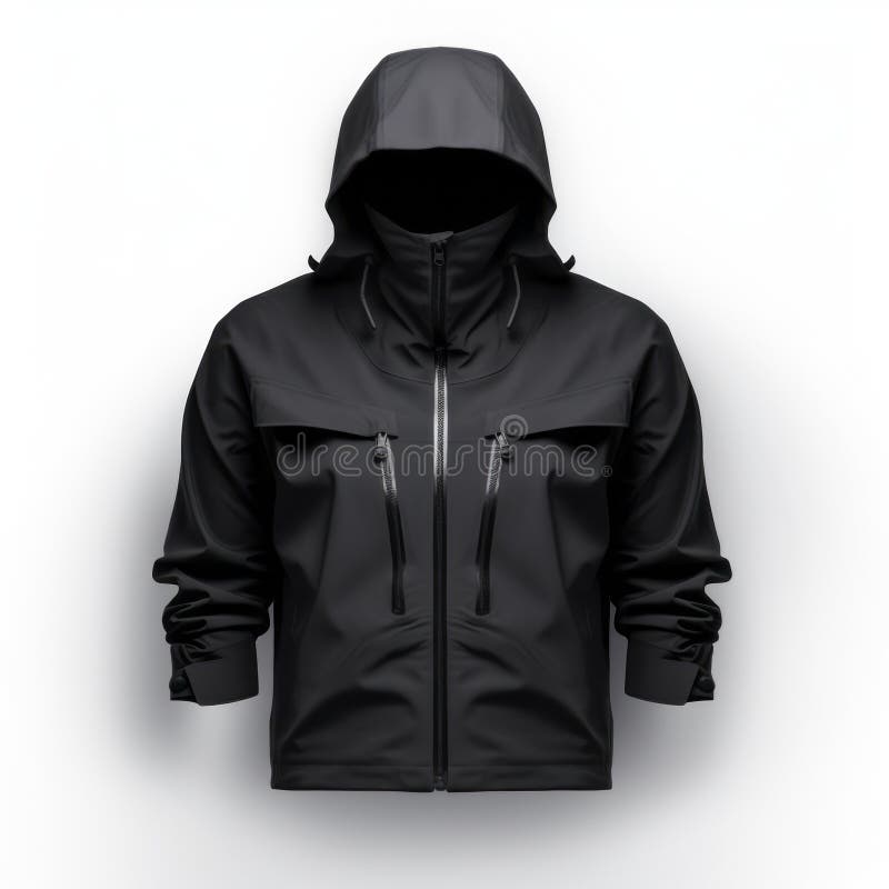 Realistic Hyper-detailed Black Jacket with Eco-friendly Craftsmanship ...