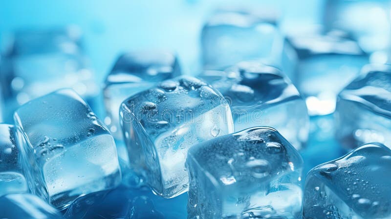 Realistic Ice Cubes and Water Drops. Stock Illustration - Illustration ...