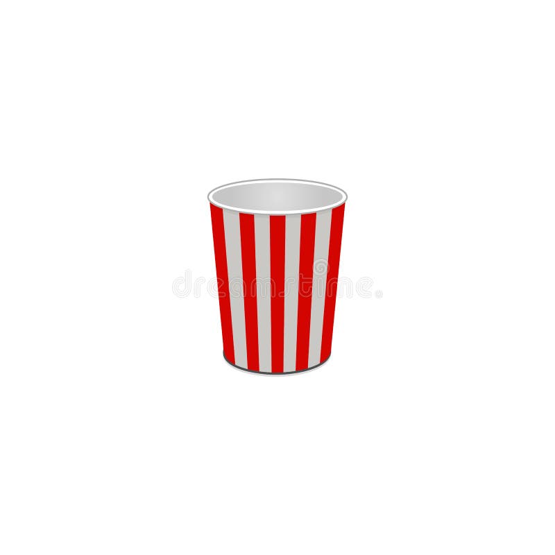 Realistic Icon of Empty Popcorn Container. Vector Illustration Eps 10 ...