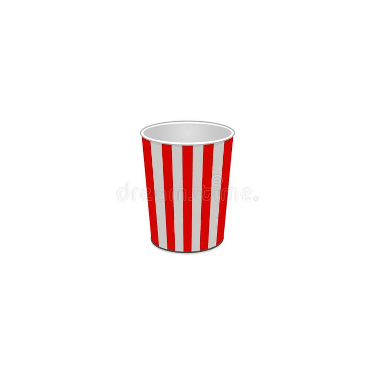 Realistic Icon of Empty Popcorn Container. Vector Illustration Eps 10 ...
