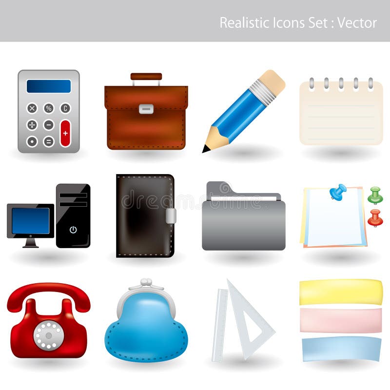 Set of objects stock vector. Illustration of brads, business - 4474604