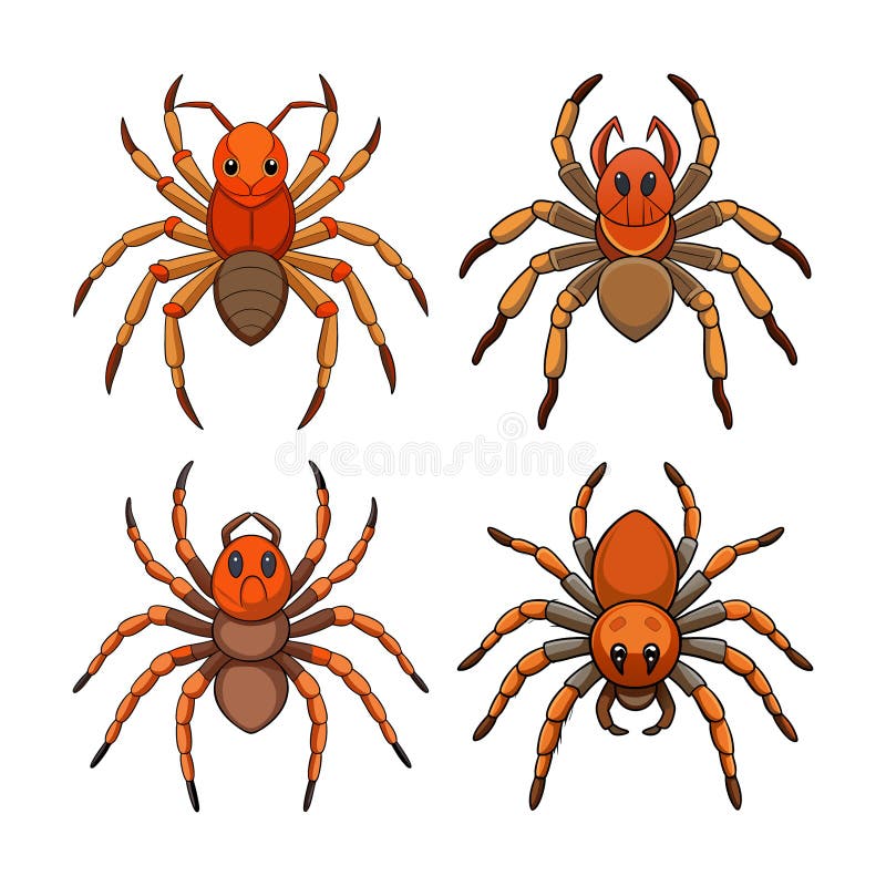 Realistic Illustration of Atrax Arachnid in Color Stock Illustration ...