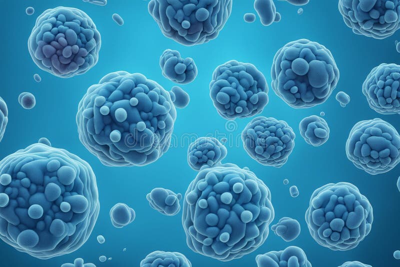 Realistic Illustration of Blue Bacteria Types Stock Illustration ...