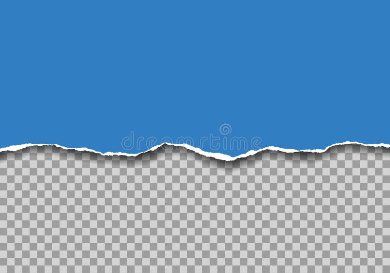 Realistic Illustration of Blue Torn Paper with Space for Text Isolated ...