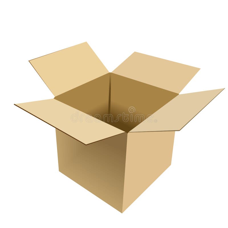 Open cardboard box stock vector. Illustration of background - 33035319