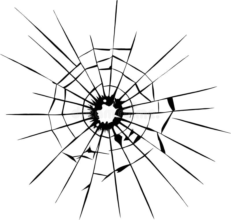Vector Broken Glass Illustration Realistic Shattered Effect Stock Photo ...