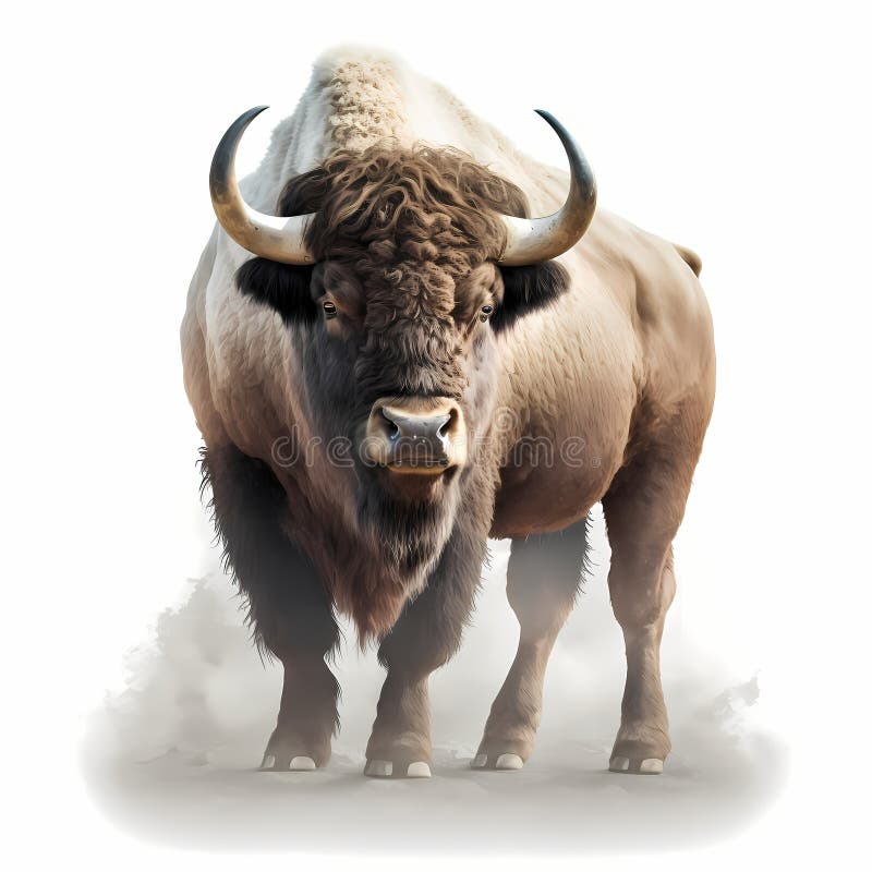 Realistic Illustration of Buffalo Head. Generative AI Stock ...
