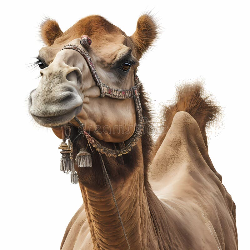 Realistic Camel in Pixar Style on White Background in 8k Uhd Stock ...