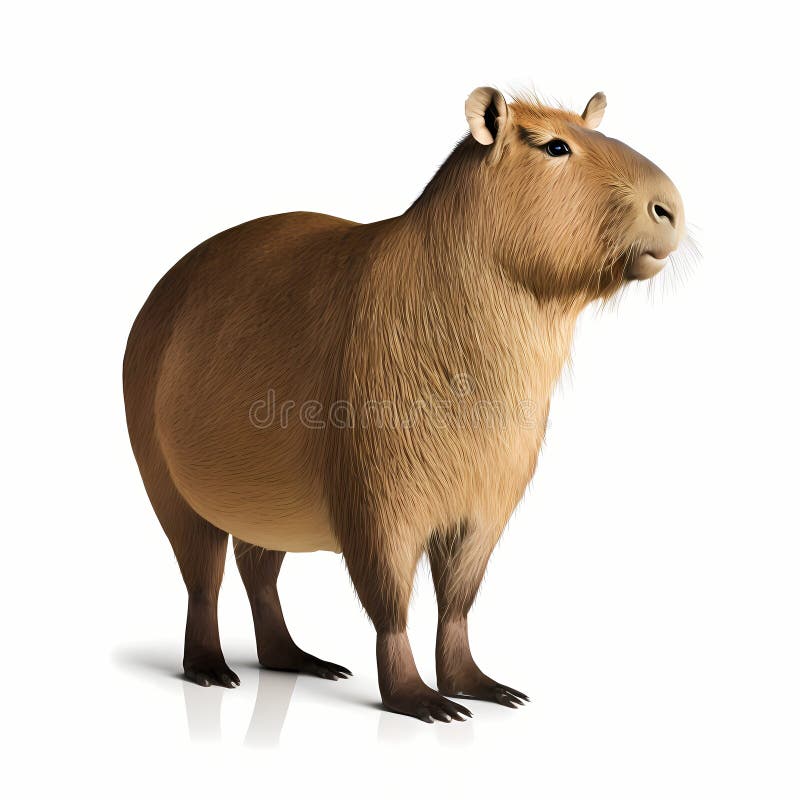 Realistic Illustration of Capybara. Generative AI Stock Illustration ...
