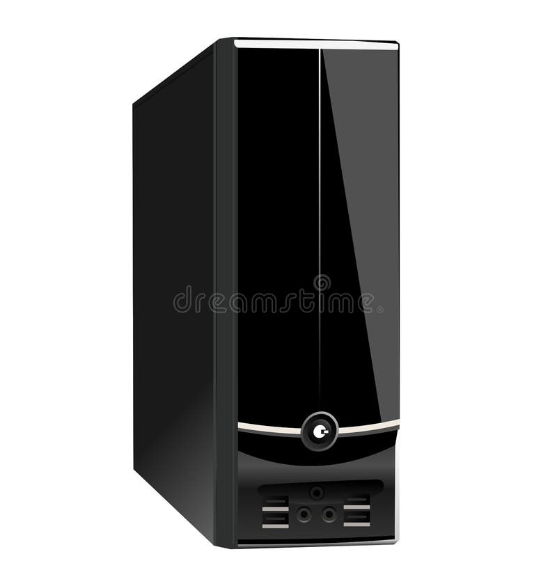 Computer case stock illustration. Illustration of design - 24683337