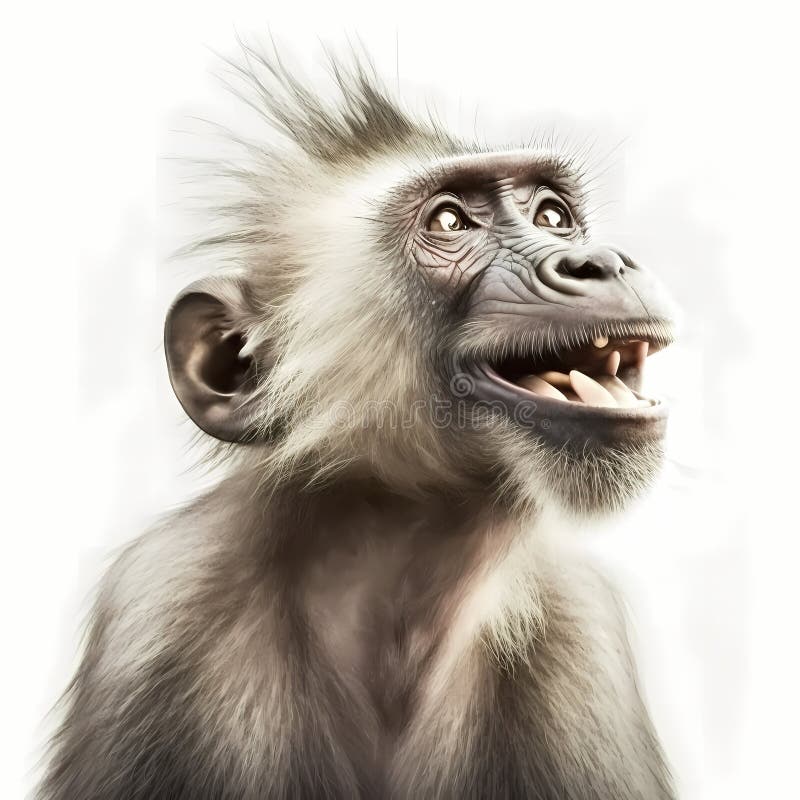 Realistic Illustration of Happy Babboon. Generative AI Stock ...