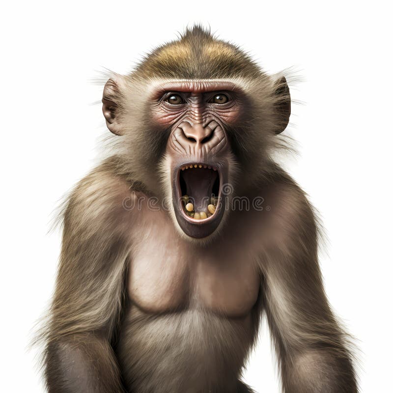 Realistic Illustration of Happy Babboon. Generative AI Stock ...