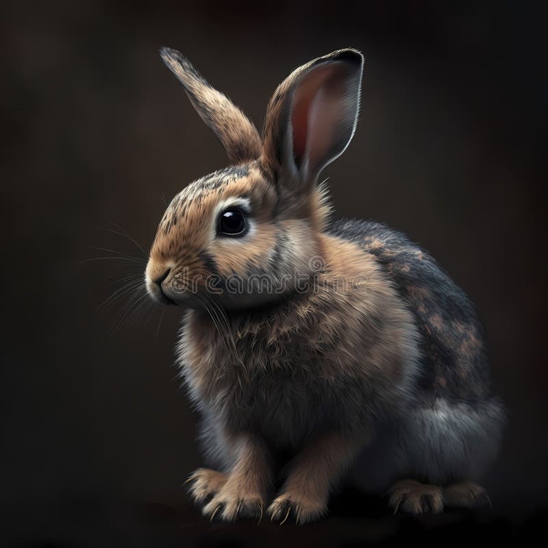 Realistic Illustration of Rabbit. Generative AI Stock Illustration ...