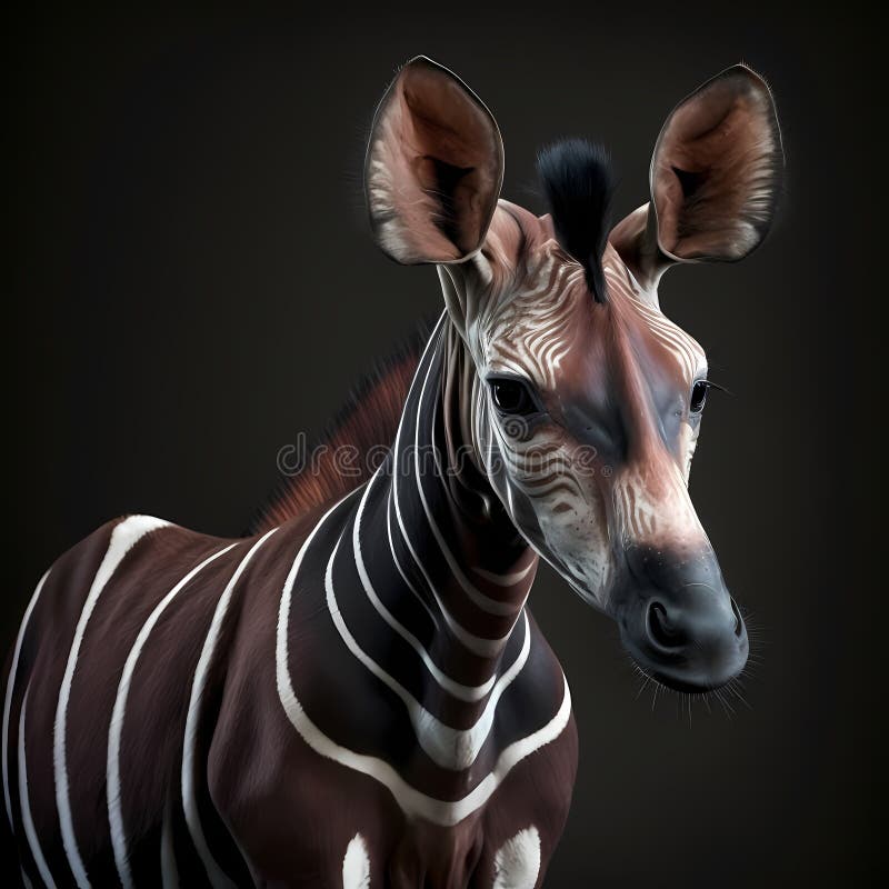 Realistic Illustration of Okapi. Generative AI Stock Illustration ...