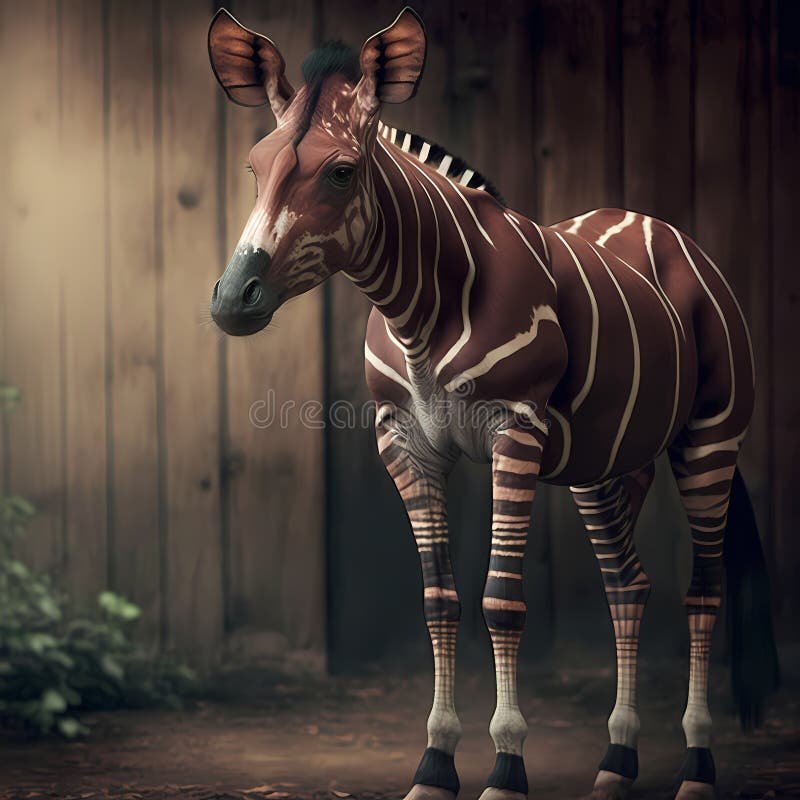 Realistic Illustration of Okapi. Generative AI Stock Illustration ...