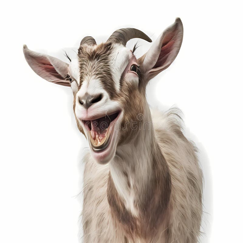 Realistic Illustration of Happy Goat. Generative AI Stock Illustration ...
