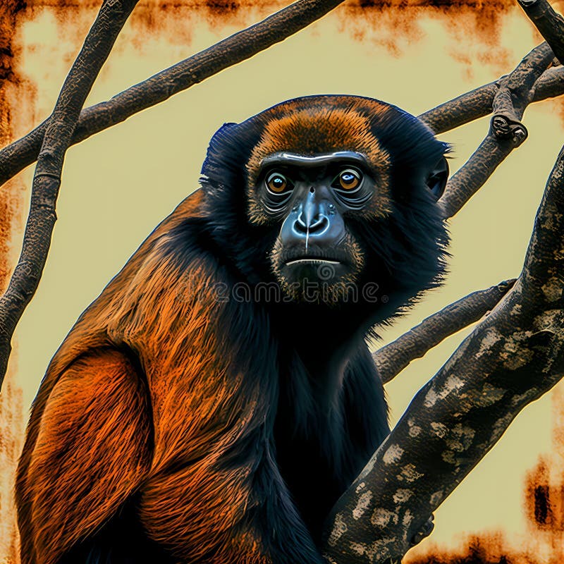 Howler Monkey Stock Illustrations – 164 Howler Monkey Stock ...