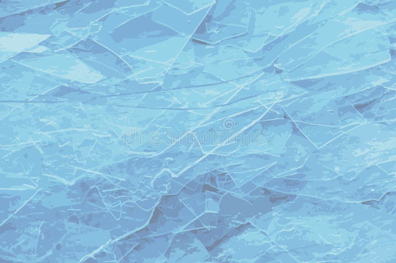 Realistic Illustration of an Ice Surface of the River. Texture of Ice ...