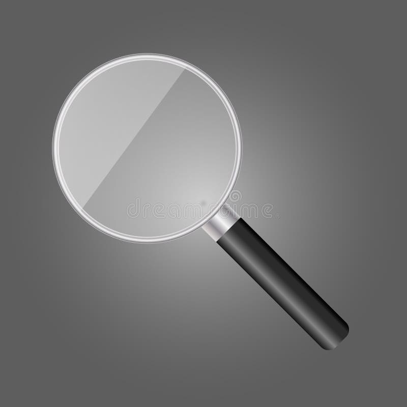 Magnifying glass realistic stock vector. Illustration of focus - 155306569