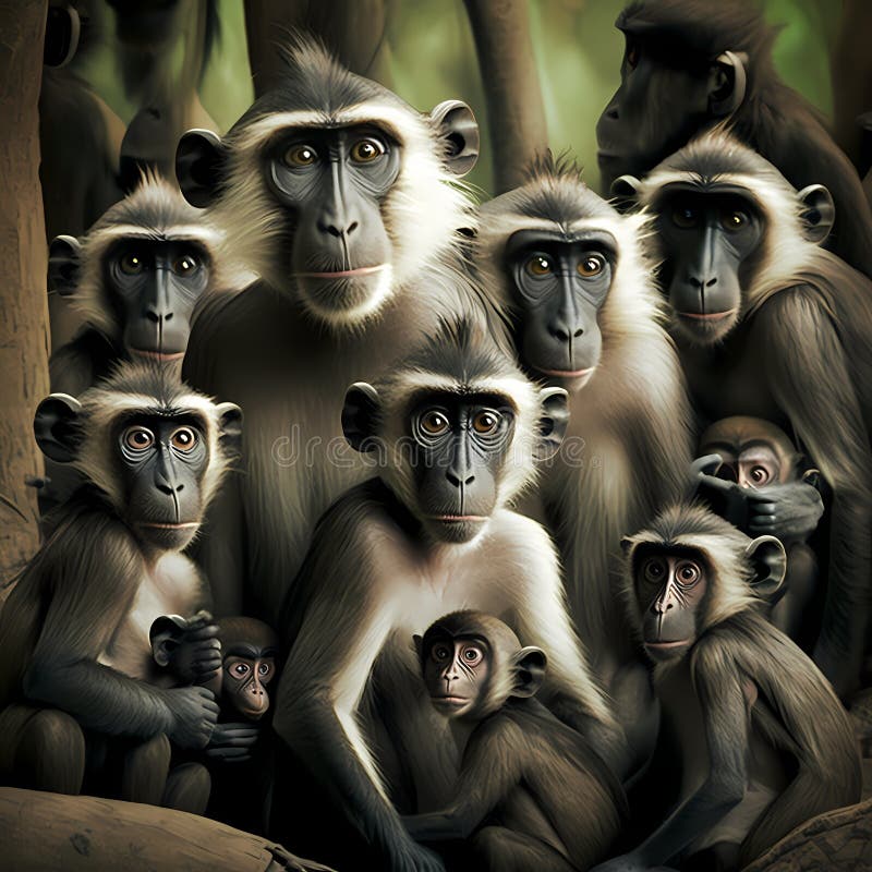 Monkey Community Stock Illustrations – 105 Monkey Community Stock ...