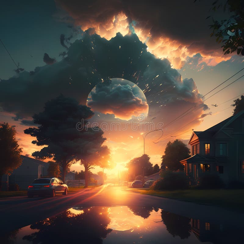 Morning View of a Modern House with a Terrace, Pool and a Lawn. 3d ...