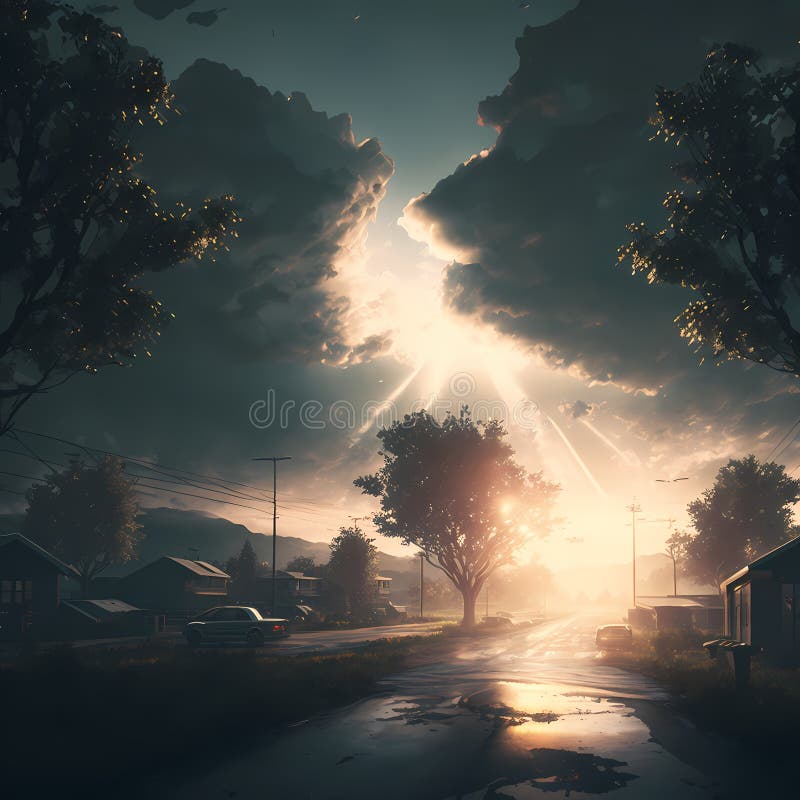 Morning View of a Modern House with a Terrace, Pool and a Lawn. 3d ...