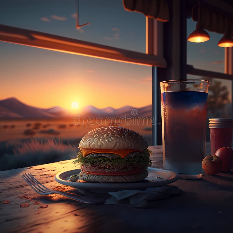 Morning View from Window. Generative AI Stock Illustration ...