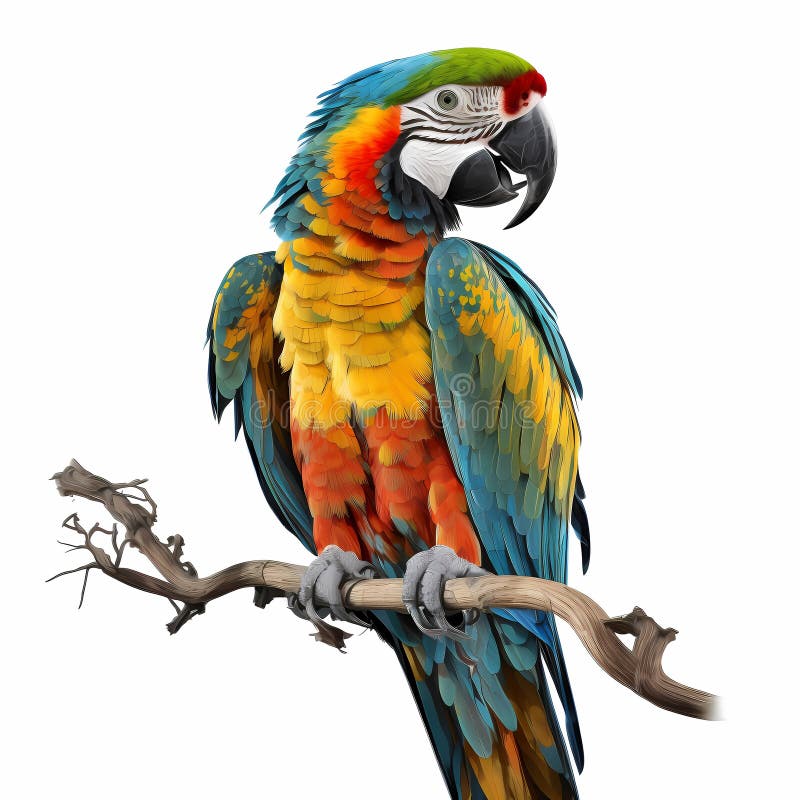 Realistic Illustration of Parrot. Generative AI Stock Illustration ...