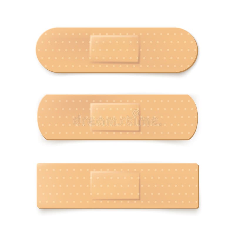 Realistic Illustration of Plaster Bandage. Medical Band Stock Vector ...