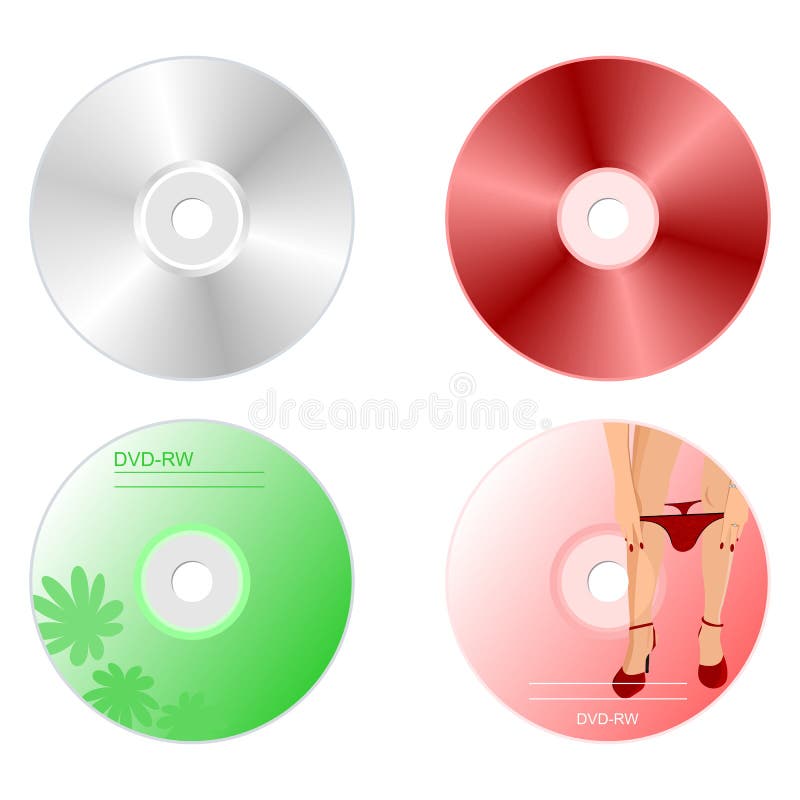 Realistic Illustration Set DVD Disk Stock Vector - Illustration of ...