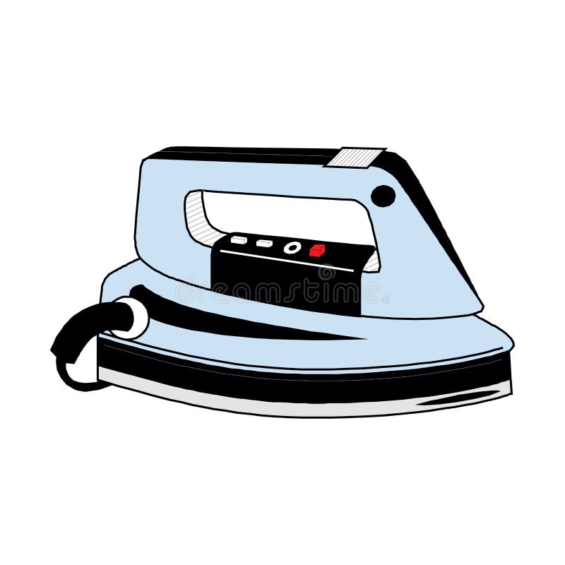 Realistic Illustration of Steam Iron Isolated on a White Background ...