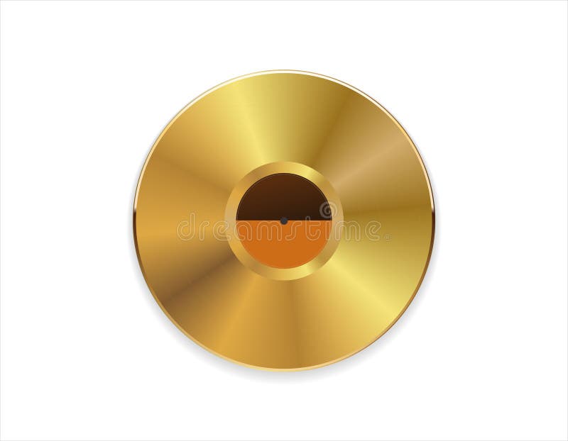 Realistic Illustration of a Vinyl Record Analog Record Disc on a White ...